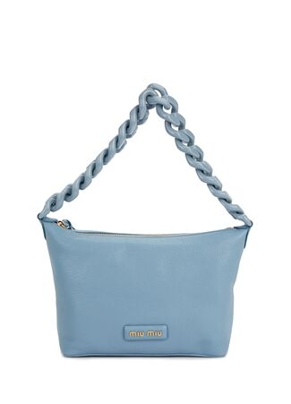 Miu Kadın Mavi Deri Çanta EU