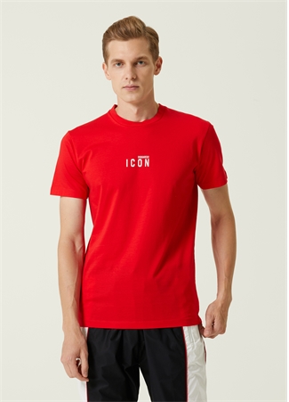 Dsquared2 Erkek Kırmızı Logo Baskılı Basic T-shirt S EU Dsquared2 Erkek Kırmızı Logo Baskılı Basic T-shirt S EU