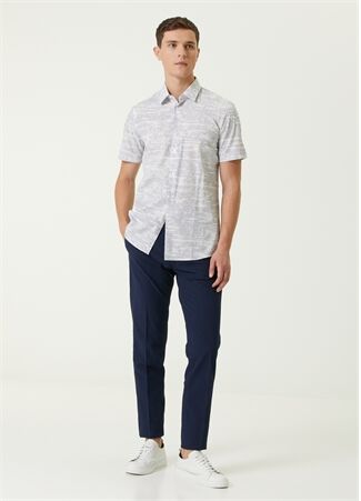 Palzileri Lab Erkek Lacivert Çizgi Desenli Pantolon 50 IT