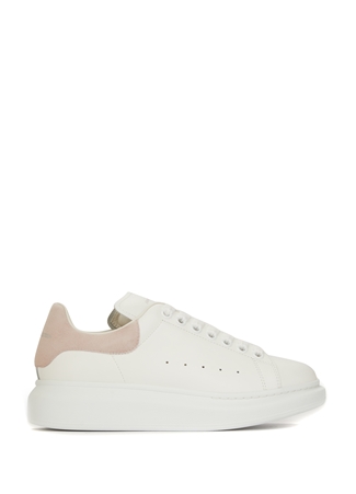 Alexander McQueen Kadın Oversize Beyaz Altın Rengi Logolu Deri Sneaker 36 EU Alexander McQueen Kadın Oversize Beyaz Altın Rengi Logolu Deri Sneaker 36 EU