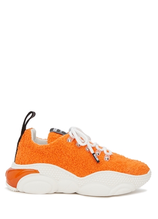 Moschino Kadın Turuncu Logo Detaylı Sneaker 36 EU Moschino Kadın Turuncu Logo Detaylı Sneaker 36 EU