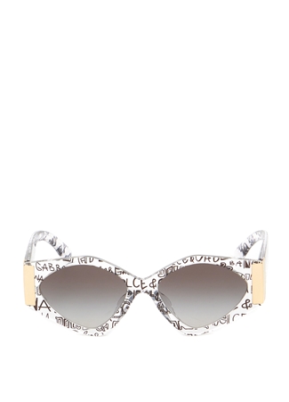 Dolce&Gabbana Kadın Oval Formlu Logo Baskılı Güneş Gözlüğü 55 EU Dolce&Gabbana Kadın Oval Formlu Logo Baskılı Güneş Gözlüğü 55 EU