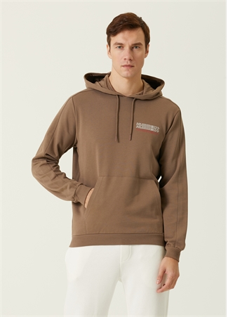 Hummel Hive Erkek Dennis Camel Kapüşonlu Sweatshirt Yeşil S EU