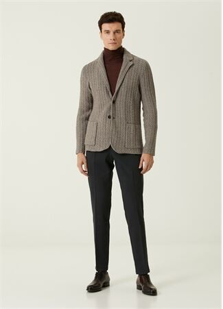 Lardini Erkek Lacivert Pilili Pantolon 48 IT