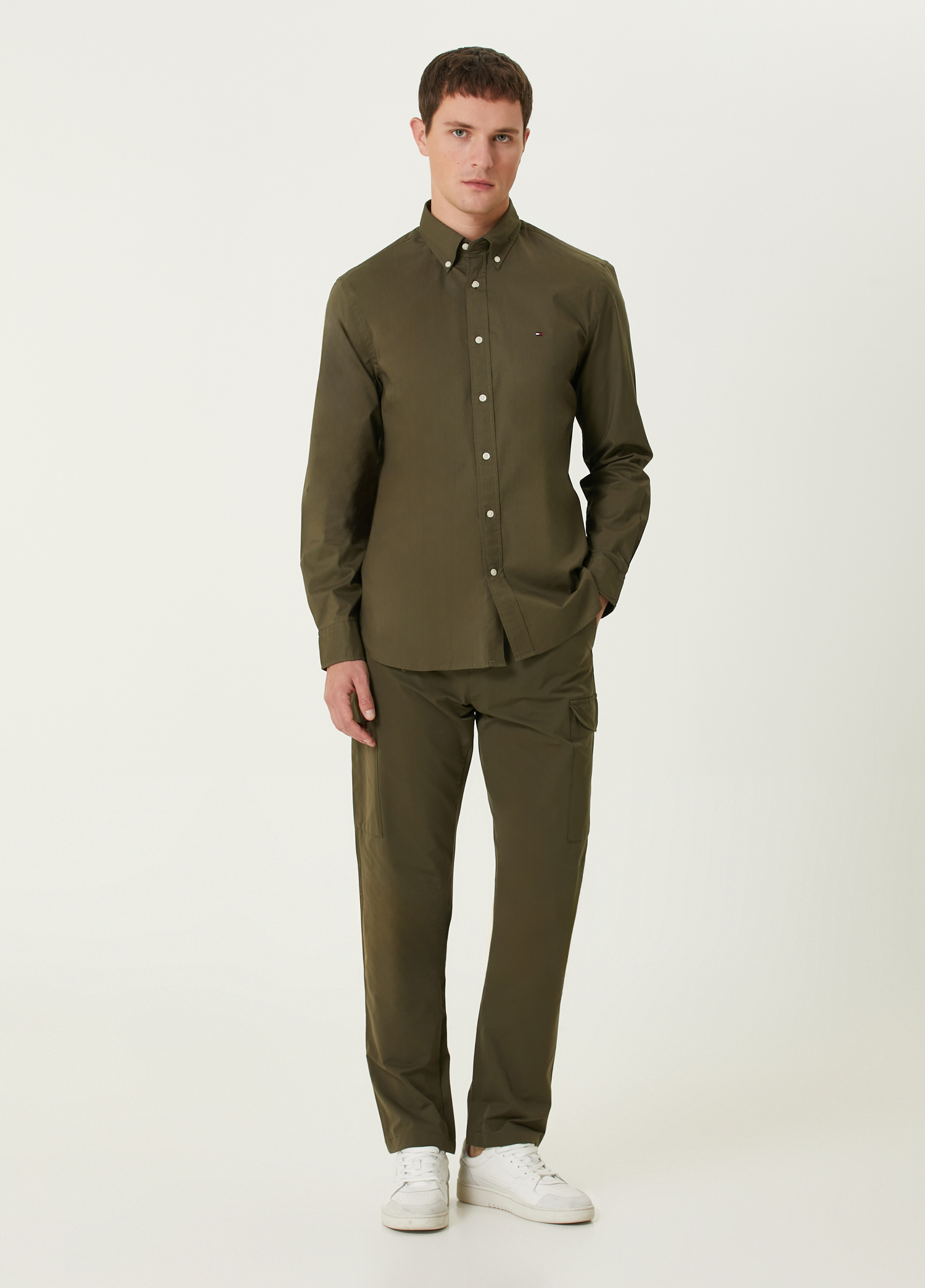 Haki Tommy Hilfiger Haki Men Harlem Khaki Cargo Pants 1584468 | Beymen