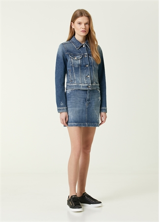 Dolce&Gabbana Kadın Mavi Yüksek Bel Mini Jean Etek 42 IT Dolce&Gabbana Kadın Mavi Yüksek Bel Mini Jean Etek 42 IT