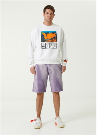 Heron Preston Erkek Mor Degrade Detaylı Bermuda 32 US Heron Preston Erkek Mor Degrade Detaylı Bermuda 32 US