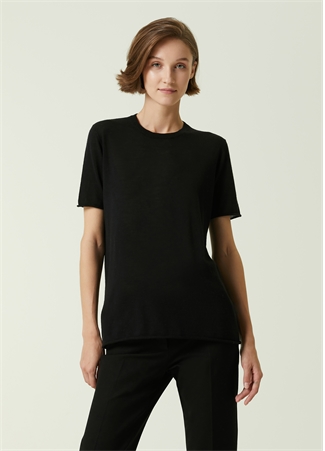 Joseph Kadın Siyah Kısa Kol Kaşmir Triko S EU Joseph Kadın Siyah Kısa Kol Kaşmir Triko S EU