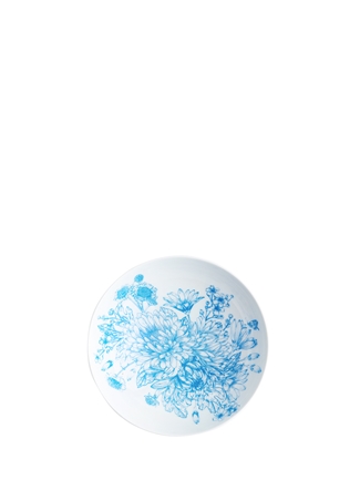 Mi Su Deco Azul Beyaz Mavi Çiçek Desenli Porselen Kase