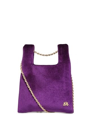 Jimba Kadın Siena Mor Kadife Omuz Çantası EU