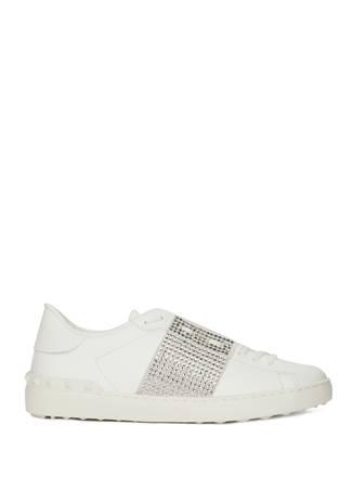 Valentino Garavani Erkek Open Beyaz Deri Sneaker 42 EU Valentino Garavani Erkek Open Beyaz Deri Sneaker 42 EU