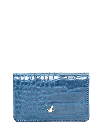 Beymen Club Kadın Mavi Krokodil Dokulu Deri Kartlık EU