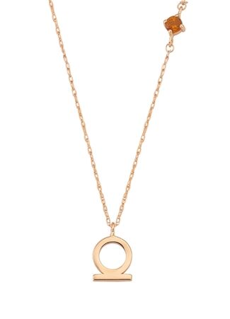 Bee Goddess Kadın Joy Shen Ring Taş Detaylı Altın Rengi Kolye Pembe EU