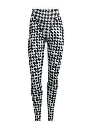 Adidas X Ivy Park Kadın Siyah Beyaz Kazayağı Desenli Tayt Gri M EU