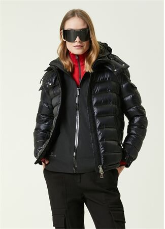 Moncler Kadın Dalles Siyah Kapüşonlu Puff Mont 3 US