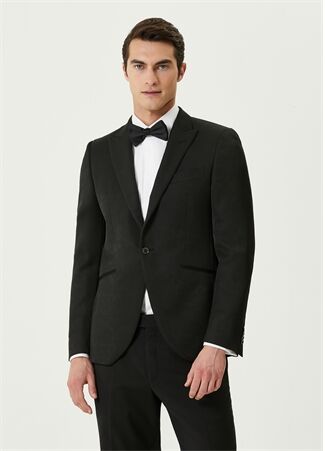 Palzileri Lab Erkek Siyah Yün Ceket 48 It