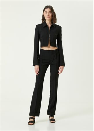 Jacquemus Kadın Fresa Siyah Yüksek Bel Pantolon 36 FR