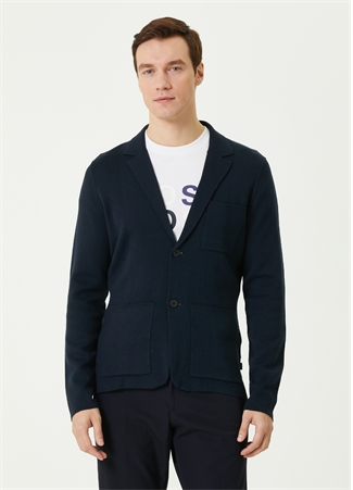 Boss Erkek Lacivert Triko Ceket S EU