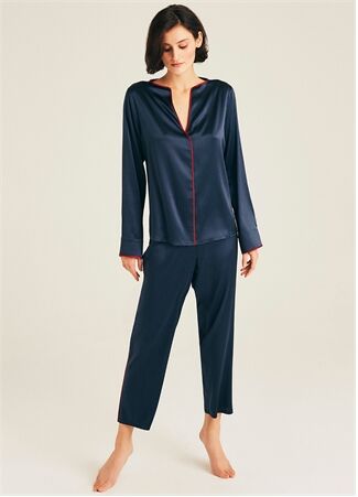 House of Silk Kadın Artemis Siyah İpek Pijama Altı L EU