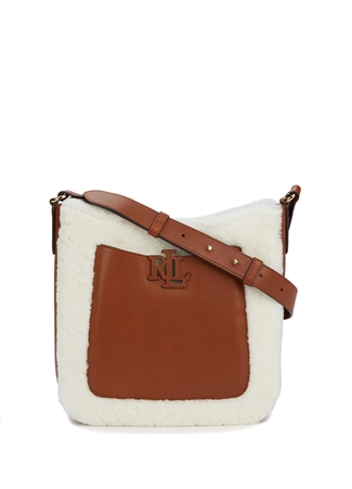 Lauren Ralph Kadın Taba Shearling Detaylı Deri Omuz Çantası Turuncu EU Lauren Ralph Kadın Taba Shearling Detaylı Deri Omuz Çantası Turuncu EU