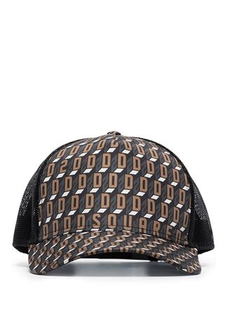 Dsquared2 Kadın Kahverengi Logo Desenli Şapka EU
