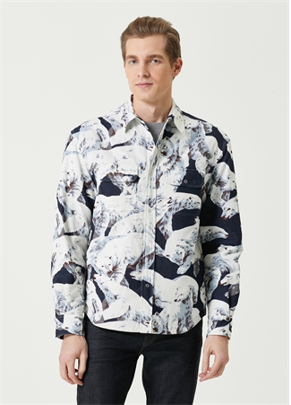 Kenzo Erkek Polar Bear Mavi Gömlek S EU Kenzo Erkek Polar Bear Mavi Gömlek S EU