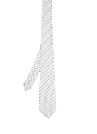 Tino Cosma Erkek Gri Verev Çizgili İpek Kravat EU Tino Cosma Erkek Gri Verev Çizgili İpek Kravat EU