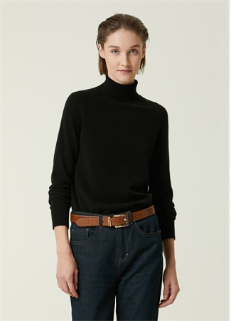 Beymen Collection Kadın Siyah Dik Yaka Kaşmir Kazak S