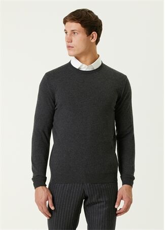 Corneliani Erkek Gri Yün Kazak 52 IT