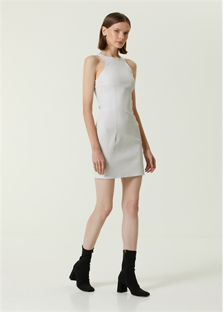 Lol Kadın Natalia Beyaz Mini Deri Elbise 36 EU