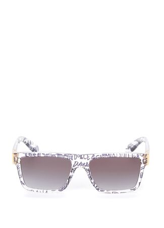 Dolce&Gabbana Kadın Beyaz Logo Baskılı Güneş Gözlüğü 54 EU