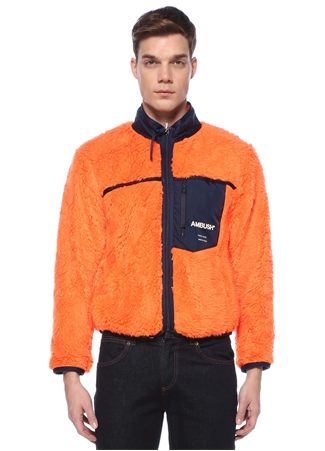 Ambush Erkek Turuncu Dik Yaka Peluş Mont 2 US