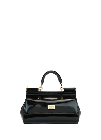 Dolce&gabbana Kadın Sicily Small Siyah Deri Omuz Çantası Eu Dolce&gabbana Kadın Sicily Small Siyah Deri Omuz Çantası Eu