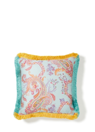 Etro Home Yeşil Şal Desenli 45x45 Cm Dekoratif Yastık Etro Home Yeşil Şal Desenli 45x45 Cm Dekoratif Yastık