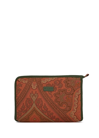 Etro Kadın Kahverengi Etnik Desenli Makyaj Çantası EU