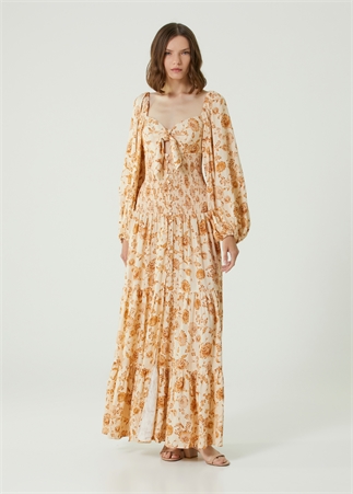 Significant Other Kadın Paradise Bej Çiçekli Maksi Elbise Kahverengi 4 US Significant Other Kadın Paradise Bej Çiçekli Maksi Elbise Kahverengi 4 US