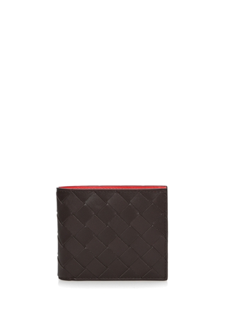 Bottega Veneta Erkek BI-Fold Kahverengi Deri Cüzdan EU Bottega Veneta Erkek BI-Fold Kahverengi Deri Cüzdan EU