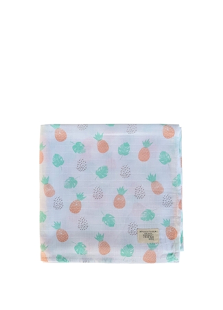 Minimou Kids Bebek Ananas Desenli Müslin Yeşil EU Minimou Kids Bebek Ananas Desenli Müslin Yeşil EU