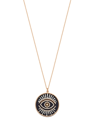Bee Goddess Kadın Eye Light Pırlantalı Altın Rengi Kolye Pembe EU Bee Goddess Kadın Eye Light Pırlantalı Altın Rengi Kolye Pembe EU