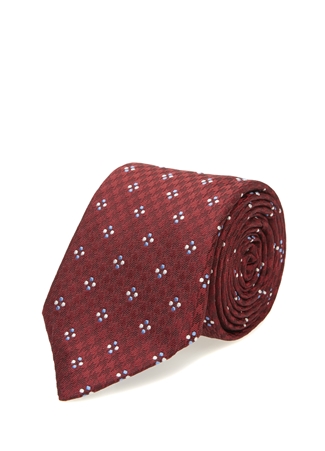 Tino Cosma Erkek Kırmızı Mikro Desenli İpek Kravat EU Tino Cosma Erkek Kırmızı Mikro Desenli İpek Kravat EU