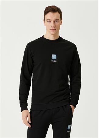 Ubahn Erkek Siyah Logo Detaylı Sweatshirt S EU