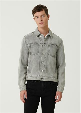 Academia Erkek Vizon İngiliz Yaka Jean Ceket Bej S IT