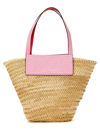 Christian Louboutin Kadın Pembe Logo Detaylı Hasır Çanta Eu Christian Louboutin Kadın Pembe Logo Detaylı Hasır Çanta Eu