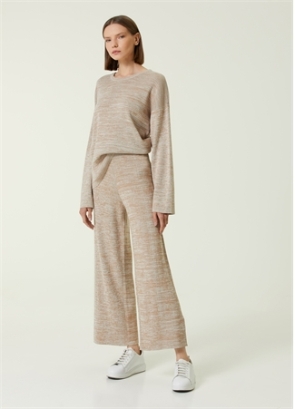 Selected Femme Kadın Bej Bol Paça Crop Triko Pantolon S EU Selected Femme Kadın Bej Bol Paça Crop Triko Pantolon S EU