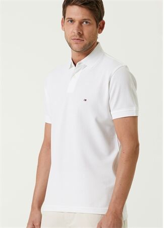 Tommy Hilfiger Erkek 985 Regular Fit Beyaz Polo Yaka T-shirt XL EU Tommy Hilfiger Erkek 985 Regular Fit Beyaz Polo Yaka T-shirt XL EU