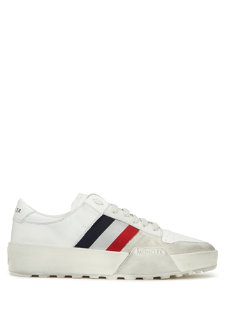 Moncler Erkek Beyaz Logo Detaylı Deri Sneaker 44 EU Moncler Erkek Beyaz Logo Detaylı Deri Sneaker 44 EU