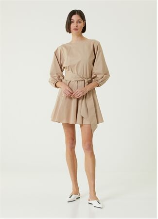 Pia Brand Kadın Ria Bej Kuşaklı Mini Elbise 34 EU