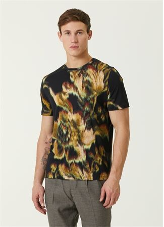 Paul Smith Erkek Siyah Çiçek Detaylı T-shirt L EU