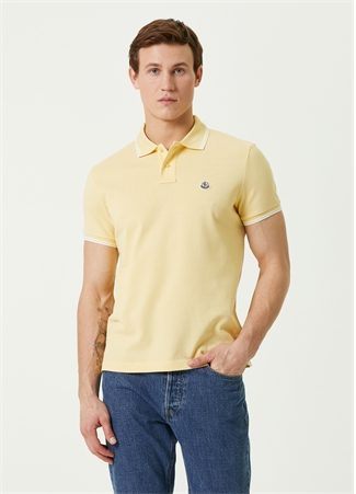 Moncler Erkek Sarı Polo Yaka Logolu T-shirt L EU Moncler Erkek Sarı Polo Yaka Logolu T-shirt L EU