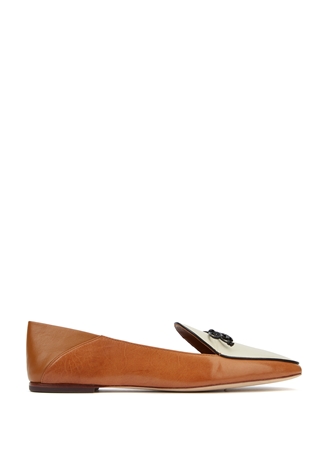 Tory Burch Kadın Taba Beyaz Logo Detaylı Deri Loafer Kahverengi 8 US Tory Burch Kadın Taba Beyaz Logo Detaylı Deri Loafer Kahverengi 8 US